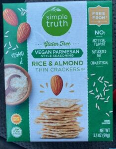 Simple Truth Vegan Parmesan Rice & Almond Crackers – Gluten Free Aisle
